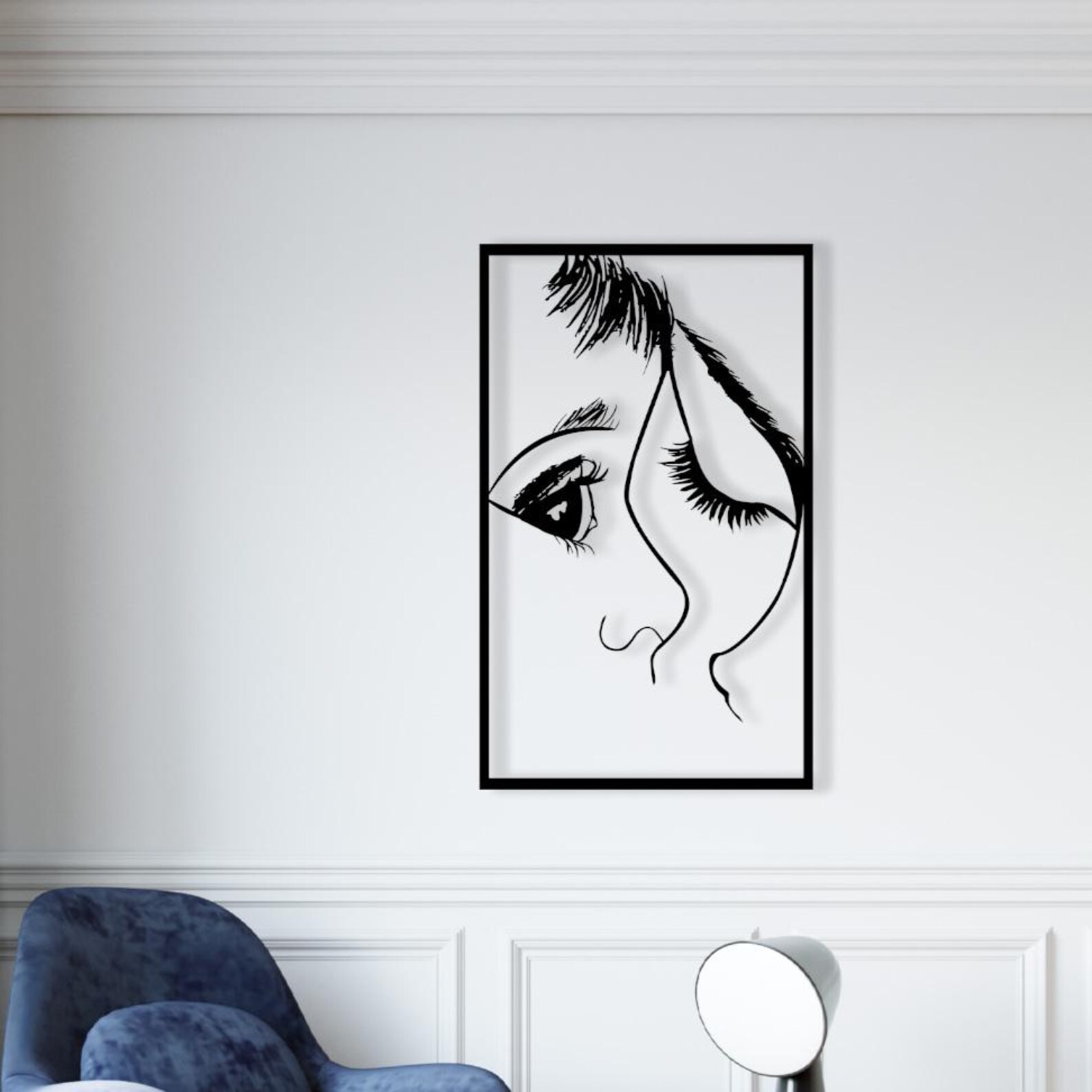 Mother & Baby Metal Wall Art: Minimalist Line Decor, Gift for Mom - Etsy