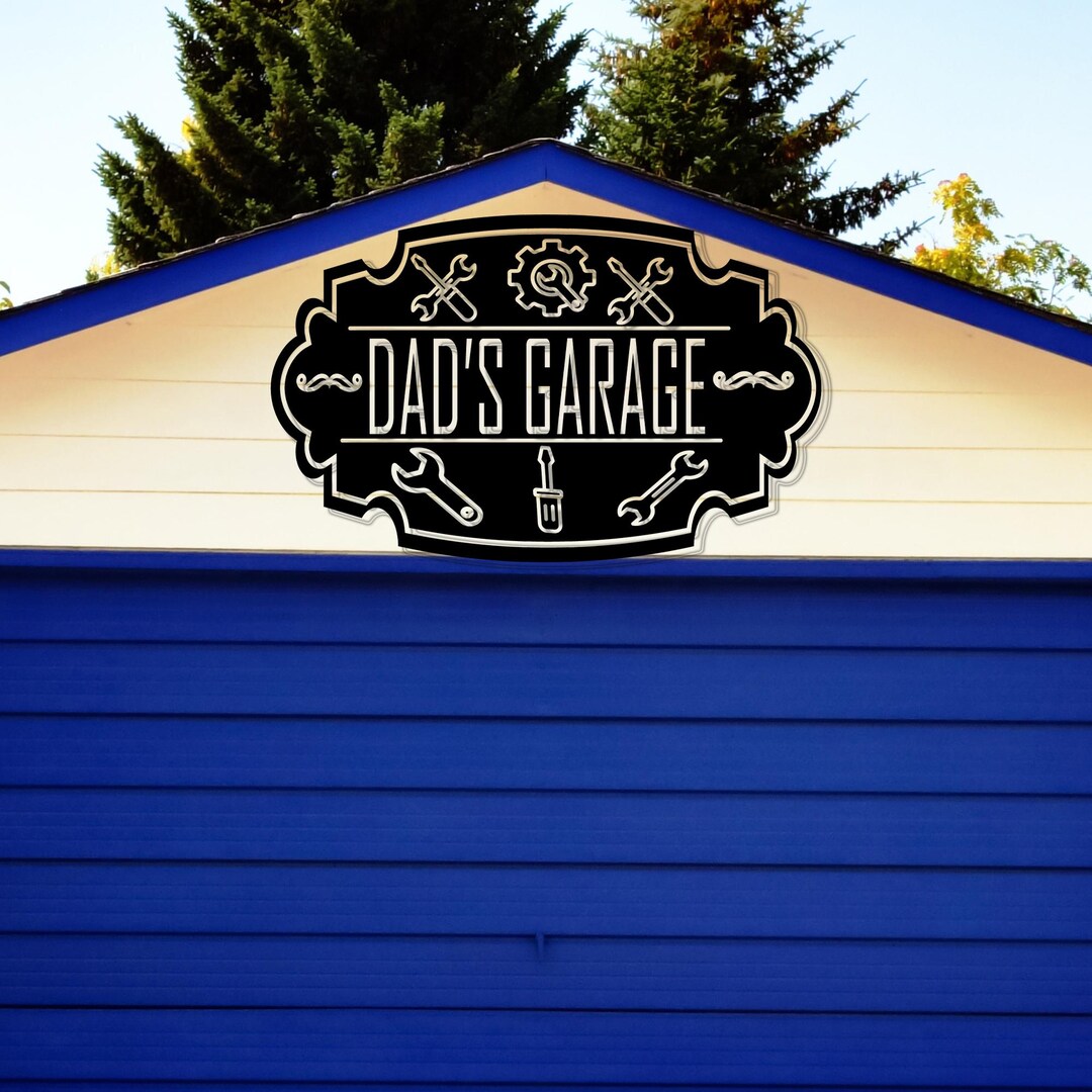Personalized Metal Garage Sign - Custom Name Garage Location - Metal ...