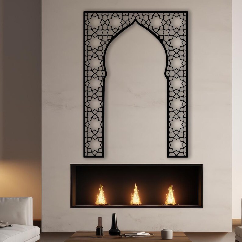 Golden Qibla Islamic Metal Wall Art: Ramadan Gift - Etsy