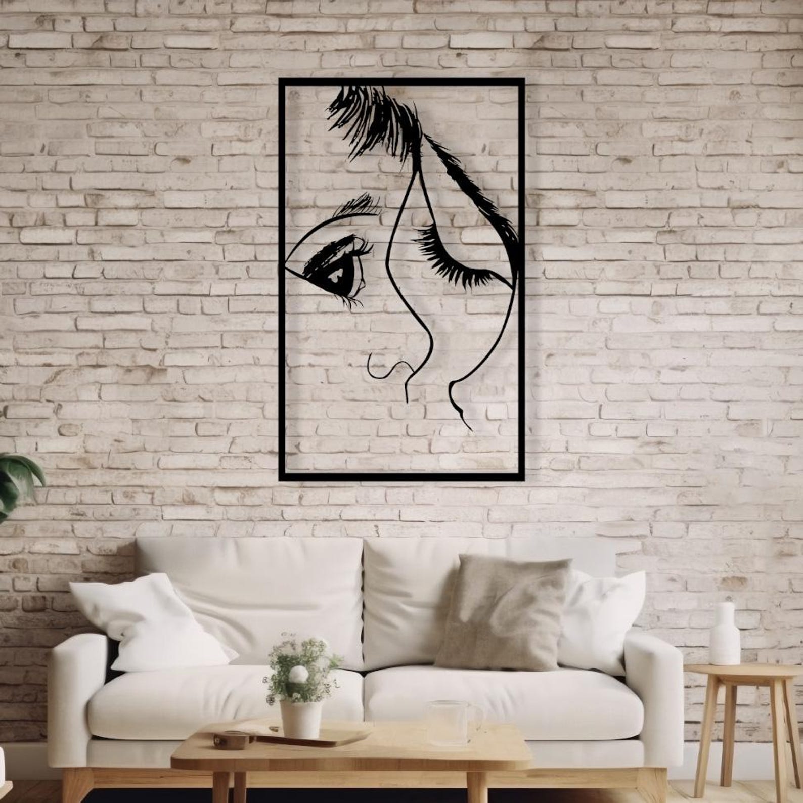 Mother & Baby Metal Wall Art: Minimalist Line Decor, Gift for Mom - Etsy
