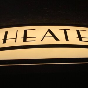 Customizable Art Deco Lighted Home Theater Sign: Cinema Bar Decor ...