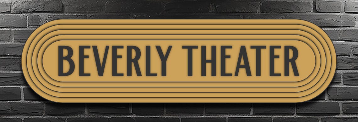 Custom Art Deco Home Theater Sign: Personalized Cinema Room Decor - Etsy