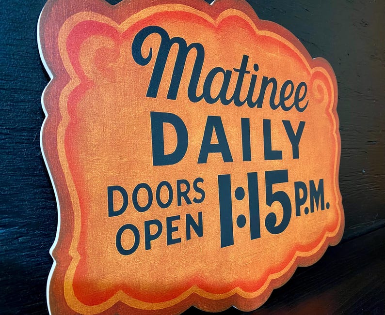 Art Deco Matinee Sign: Vintage Home Theater Decor Movie Lover Gift - Etsy