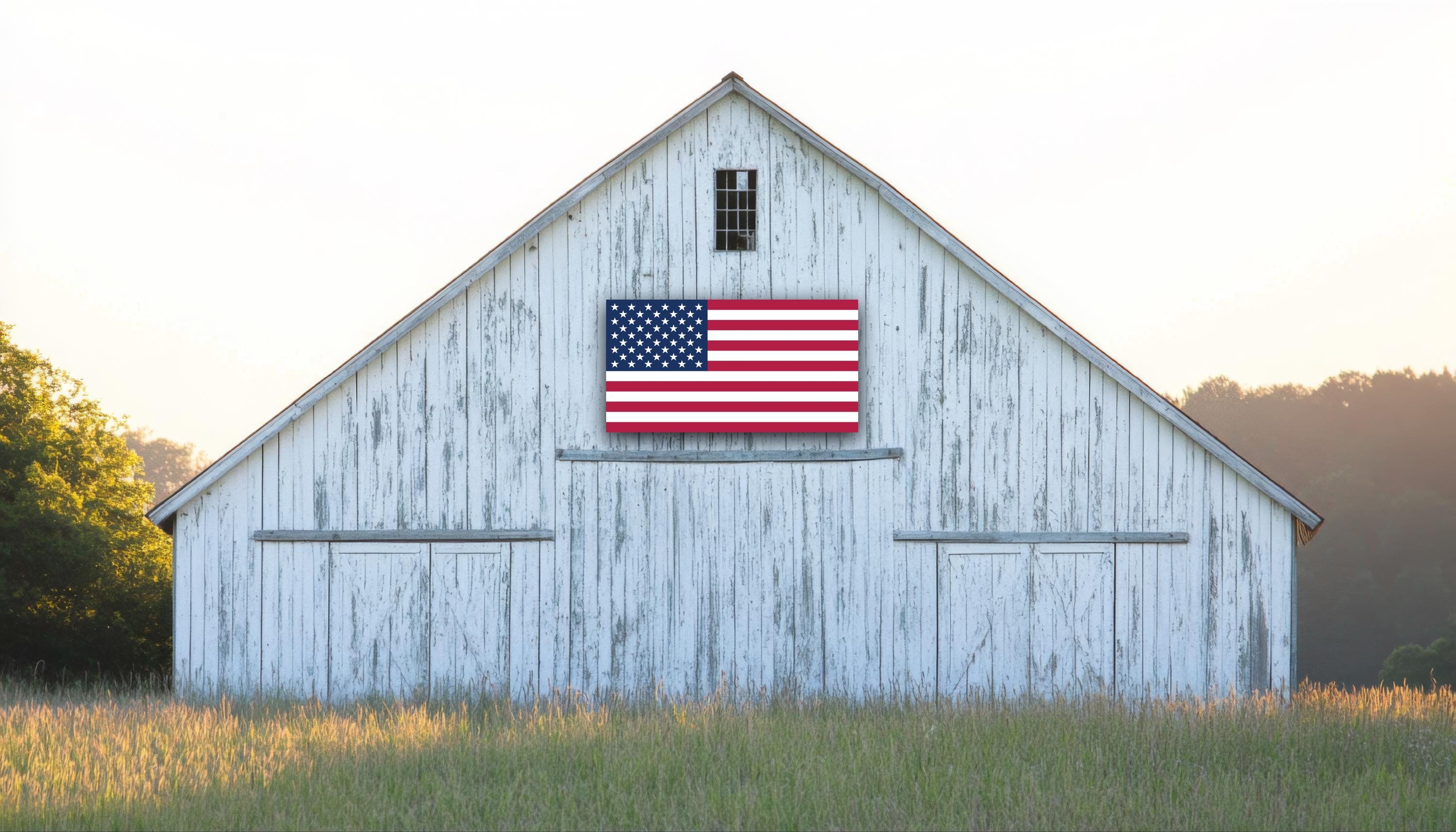Rustic Metal American Flag Sign: Patriotic Outdoor Barn Decor - Etsy