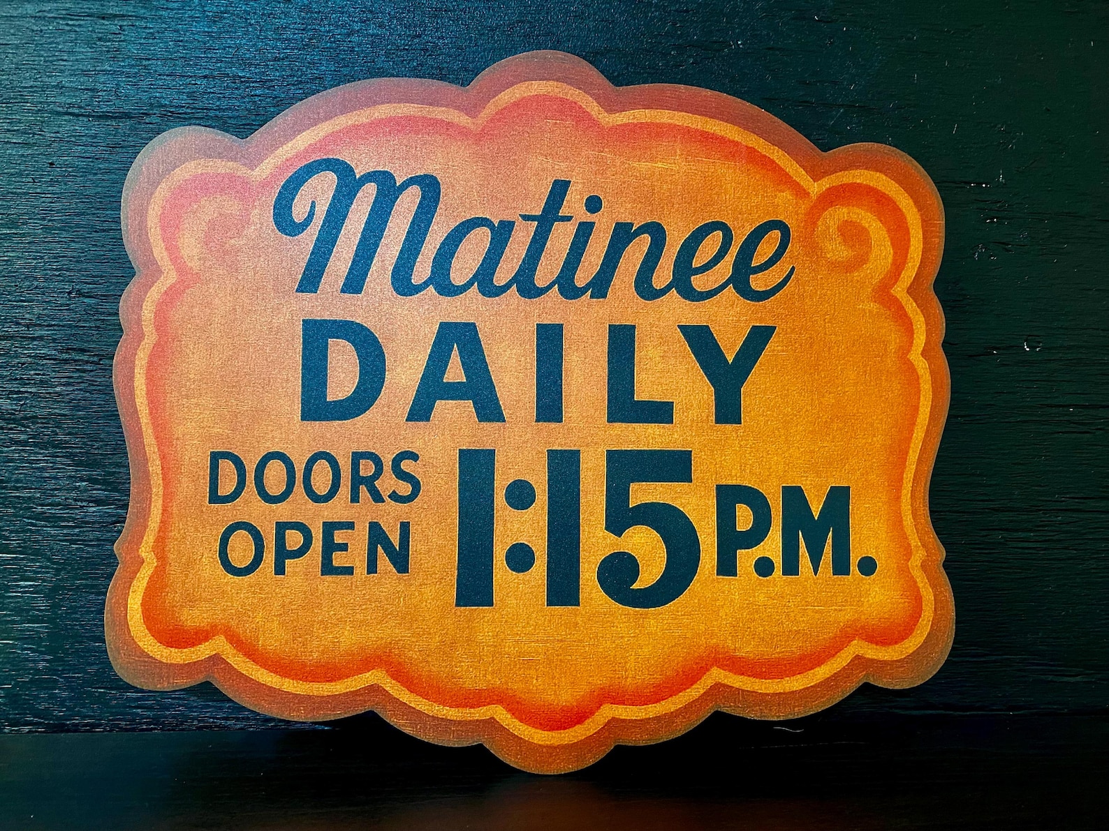 Art Deco Vintage Style Matinee Home Theater Decor Art Entrance Sign Man ...