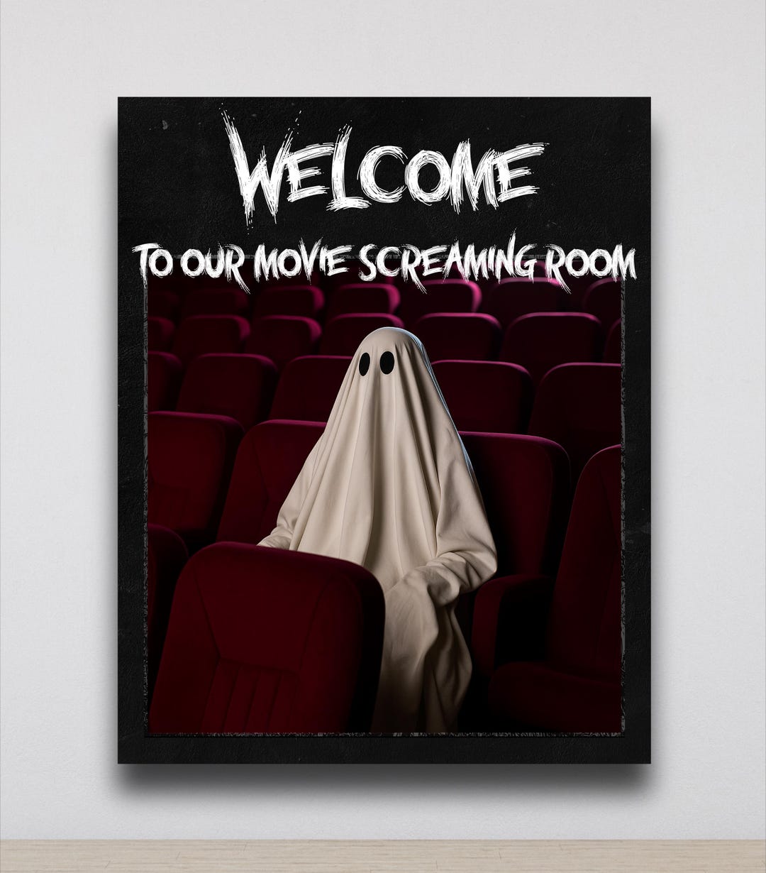 Halloween Movie Screaming Room Sign: Spooky Haunted Theater Decor - Etsy