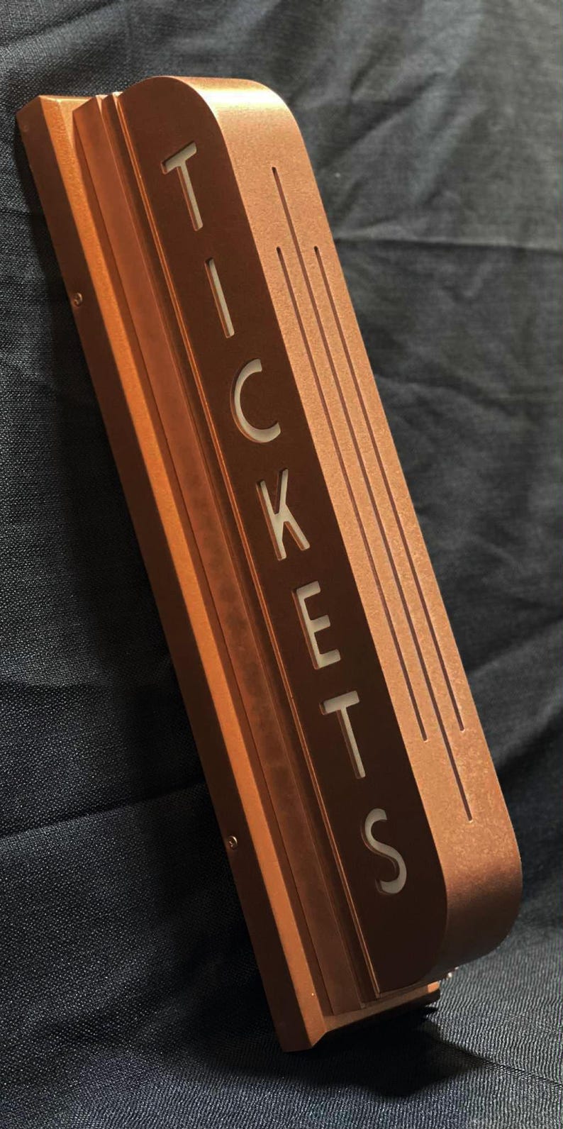 Custom Art Deco Lighted TICKETS Home Theater Sign LED Sign Movie Cinema ...