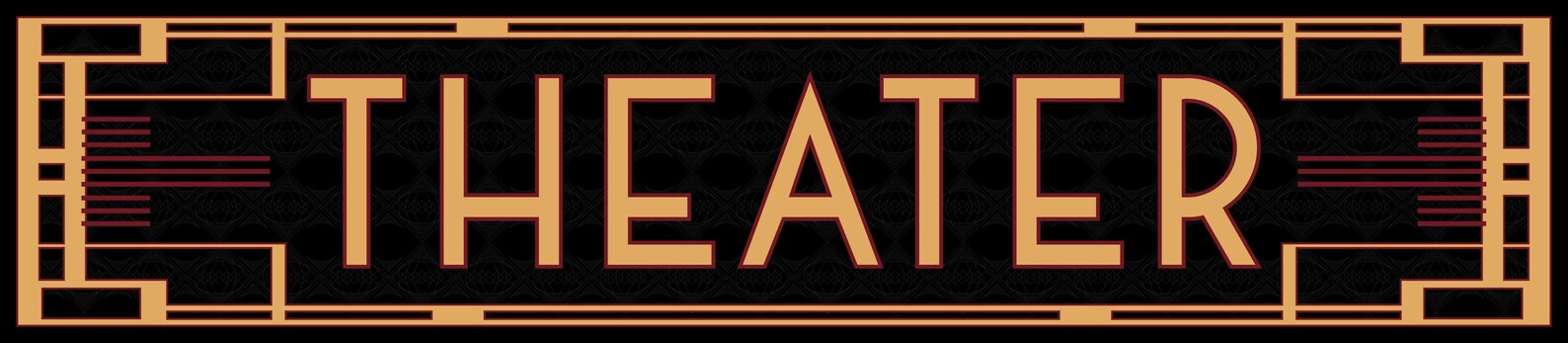 Art Deco Vintage Style Home Theater Entrance Sign Man Cave Cinema ...