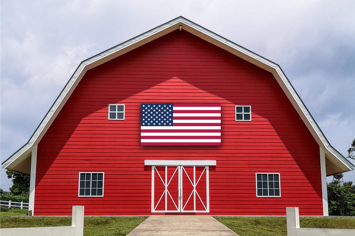 Rustic Metal American Flag Sign: Patriotic Outdoor Barn Decor - Etsy
