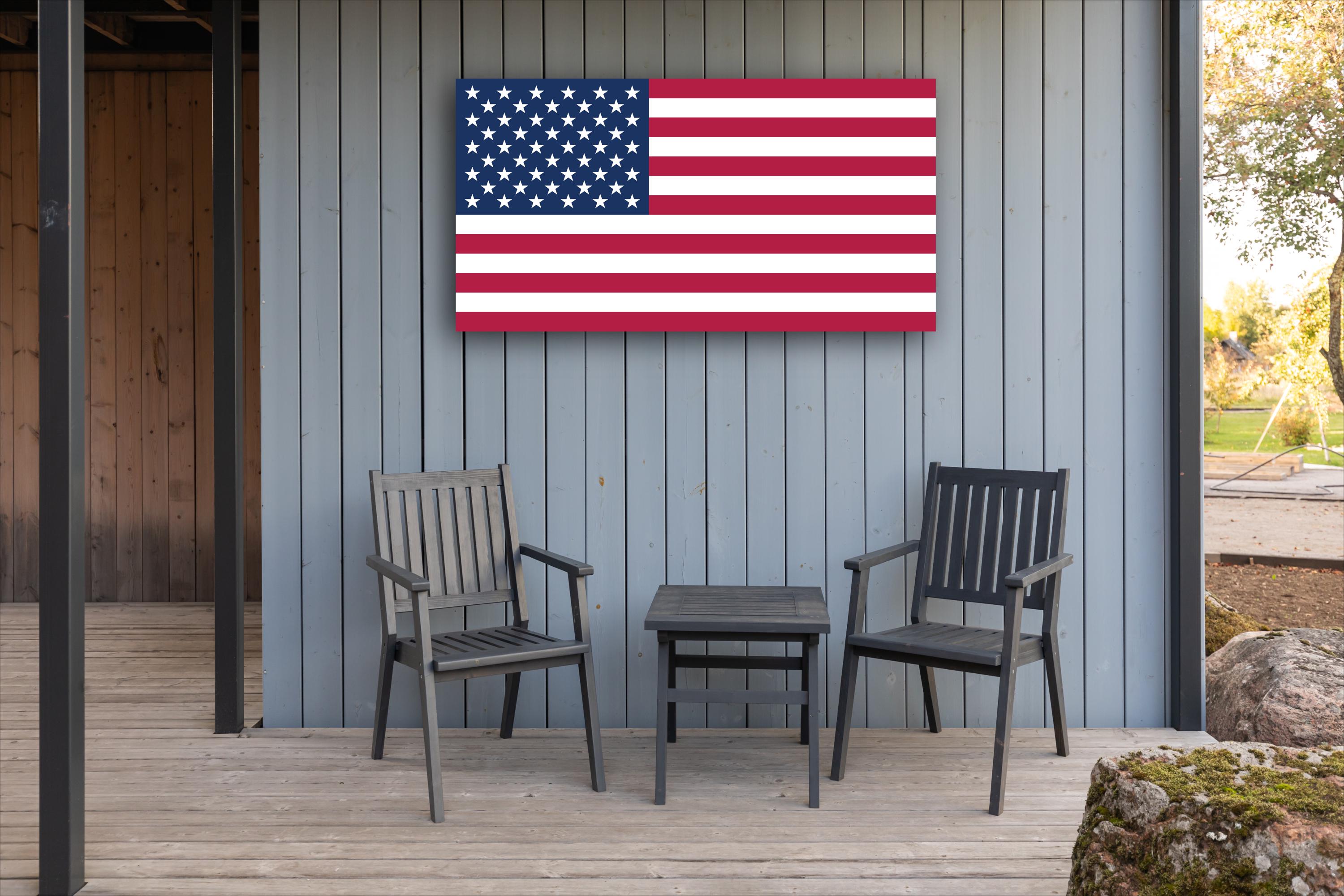 Rustic Metal American Flag Sign: Patriotic Outdoor Barn Decor - Etsy