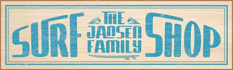 Custom Surf Shop Sign – Personalized Beach House Decor – Coastal Metal ...
