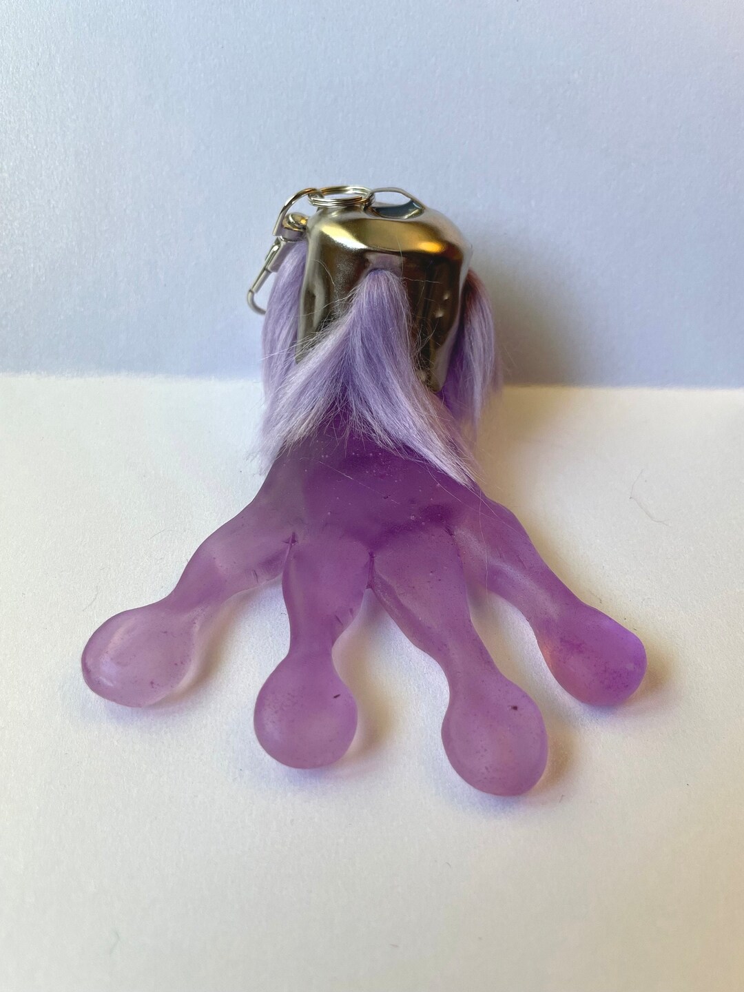 Large Alien Foot Keychain: Glow in the Dark Fuzzy Cryptid Decor - Etsy