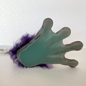 Loveland Frogman Keychain Fuzzy Frog Foot Lucky Lizard Man Key Holder ...