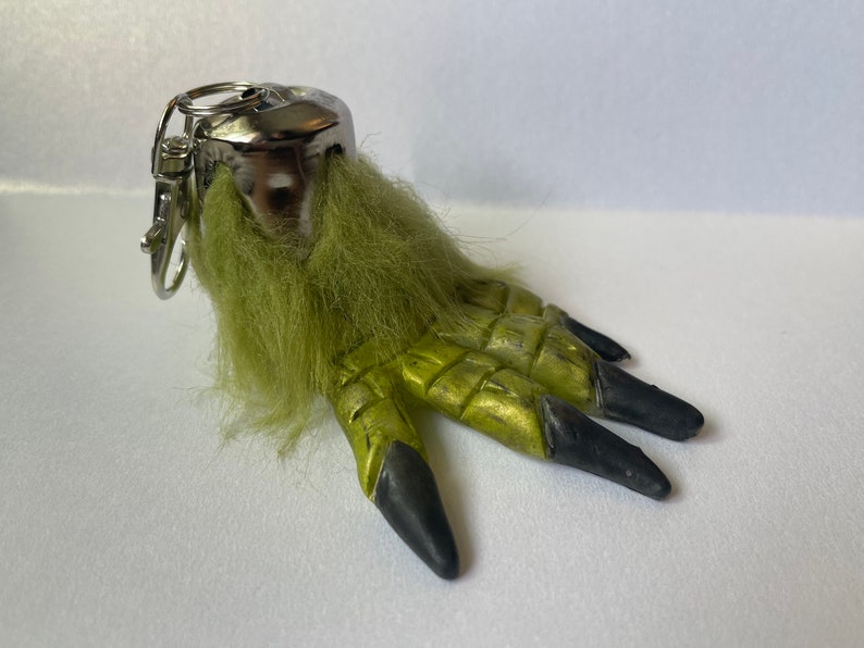 Chupacabra Keychain Lucky Foot Fuzzy Key Holder Keyring Cryptid Gift ...