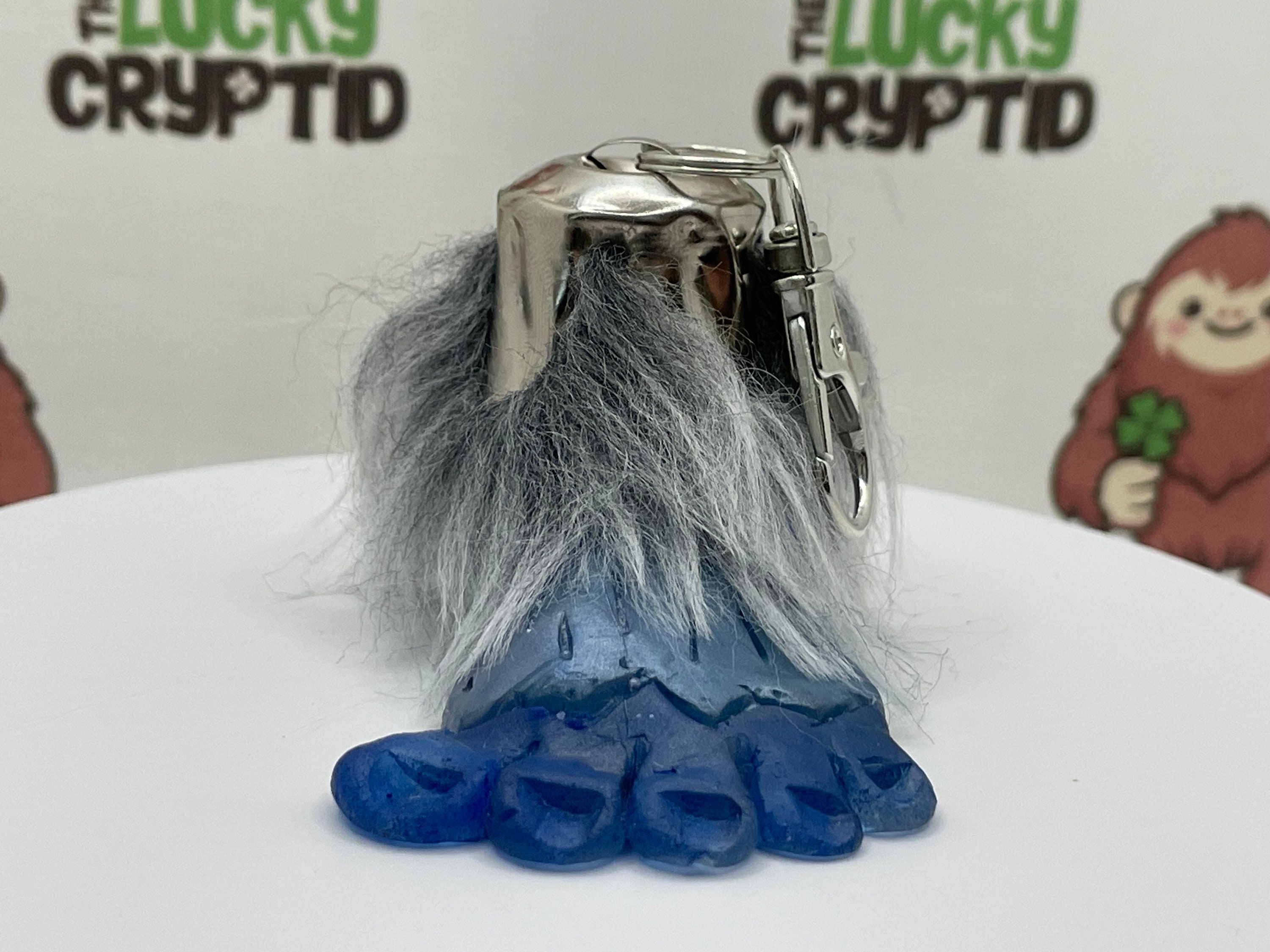 Bigfoot Keychain Fuzzy Sasquatch Yeti Lucky Foot Key Holder Keyring ...