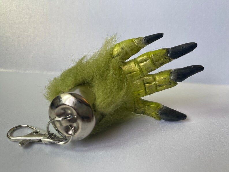 Chupacabra Keychain Lucky Foot Fuzzy Key Holder Keyring Cryptid Gift ...