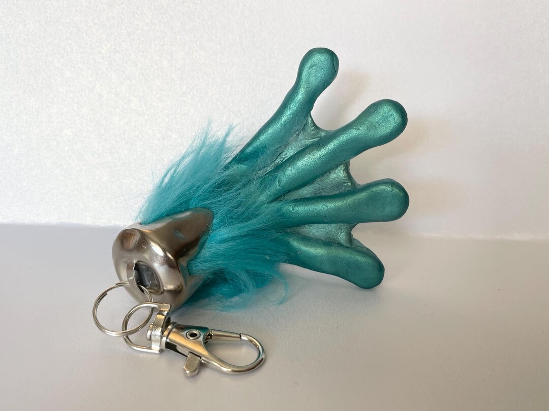 Loveland Frogman Foot Keychain: Fuzzy Cryptid Lucky Charm - Etsy