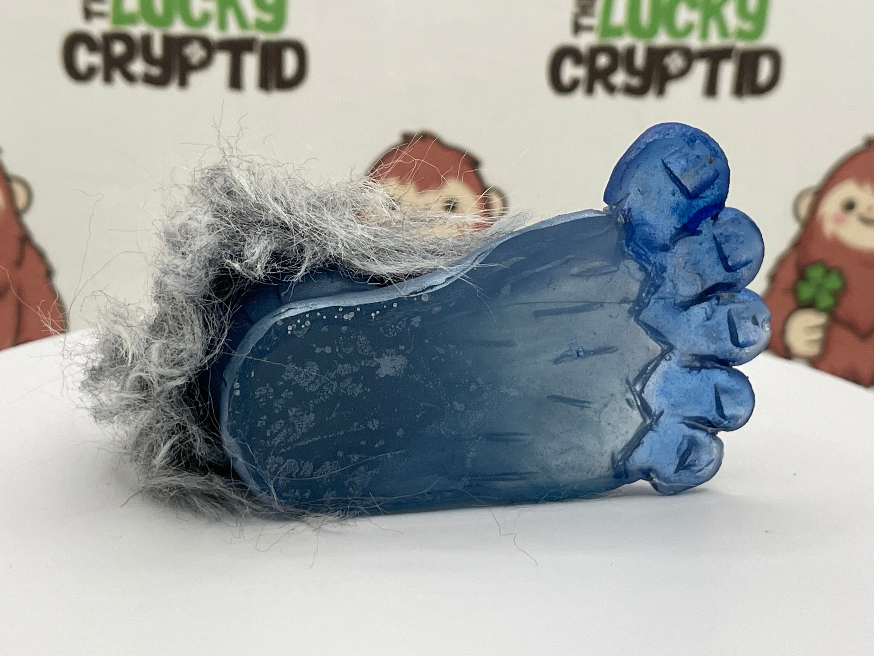 Bigfoot Keychain Fuzzy Sasquatch Yeti Lucky Foot Key Holder Keyring ...