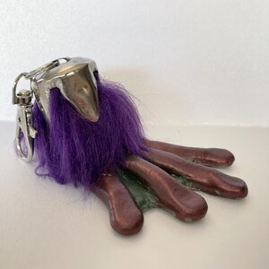 Loveland Frogman Keychain Fuzzy Frog Foot Lucky Lizard Man Key Holder ...