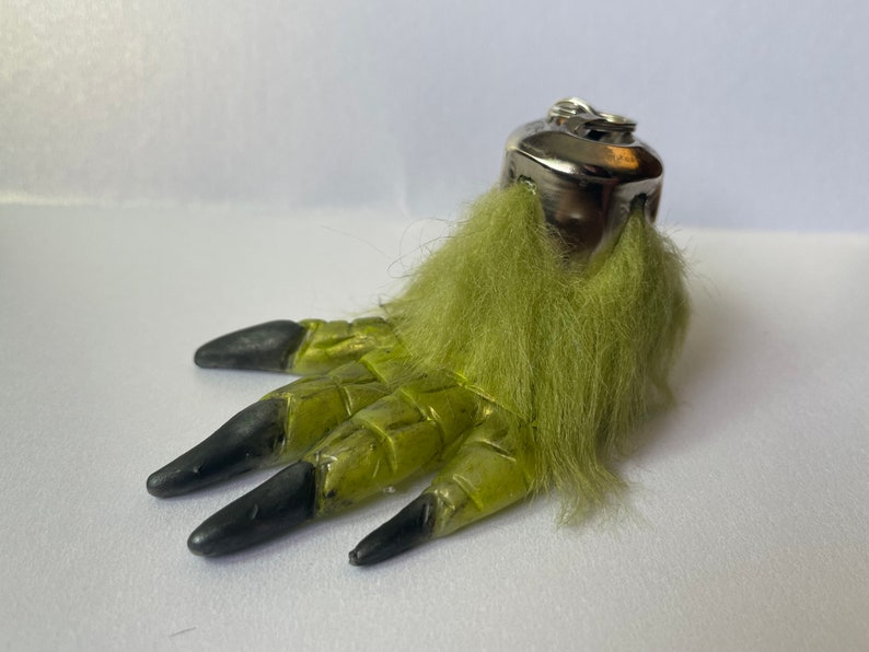 Chupacabra Keychain Lucky Foot Fuzzy Key Holder Keyring Cryptid Gift ...