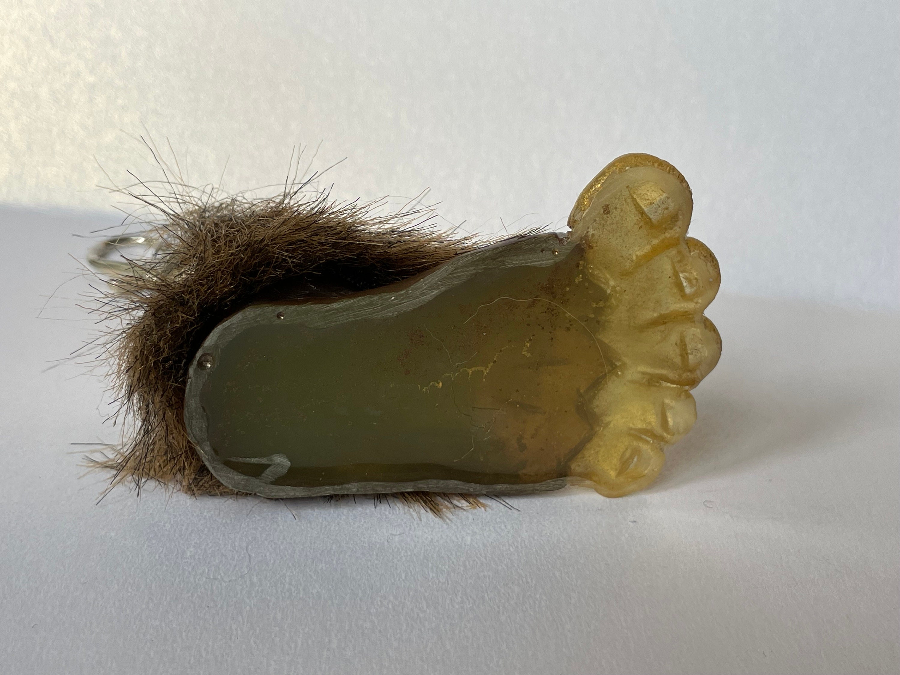 Bigfoot Keychain Fuzzy Sasquatch Yeti Lucky Foot Key Holder Keyring ...