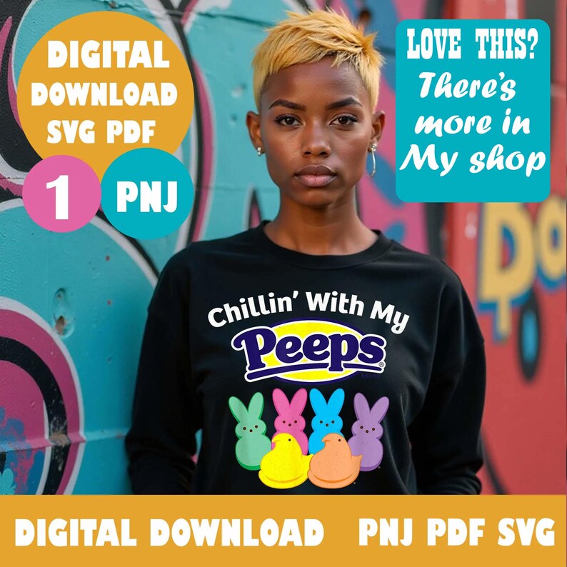 Chillin With My Peeps Png Shirt, Easter Bunny Png, Peeps Png, Easter ...
