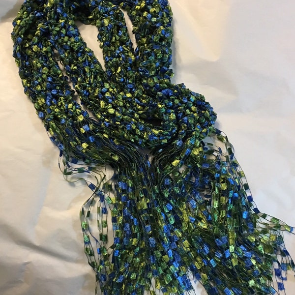 Ribbon Yarn Scarf - Etsy