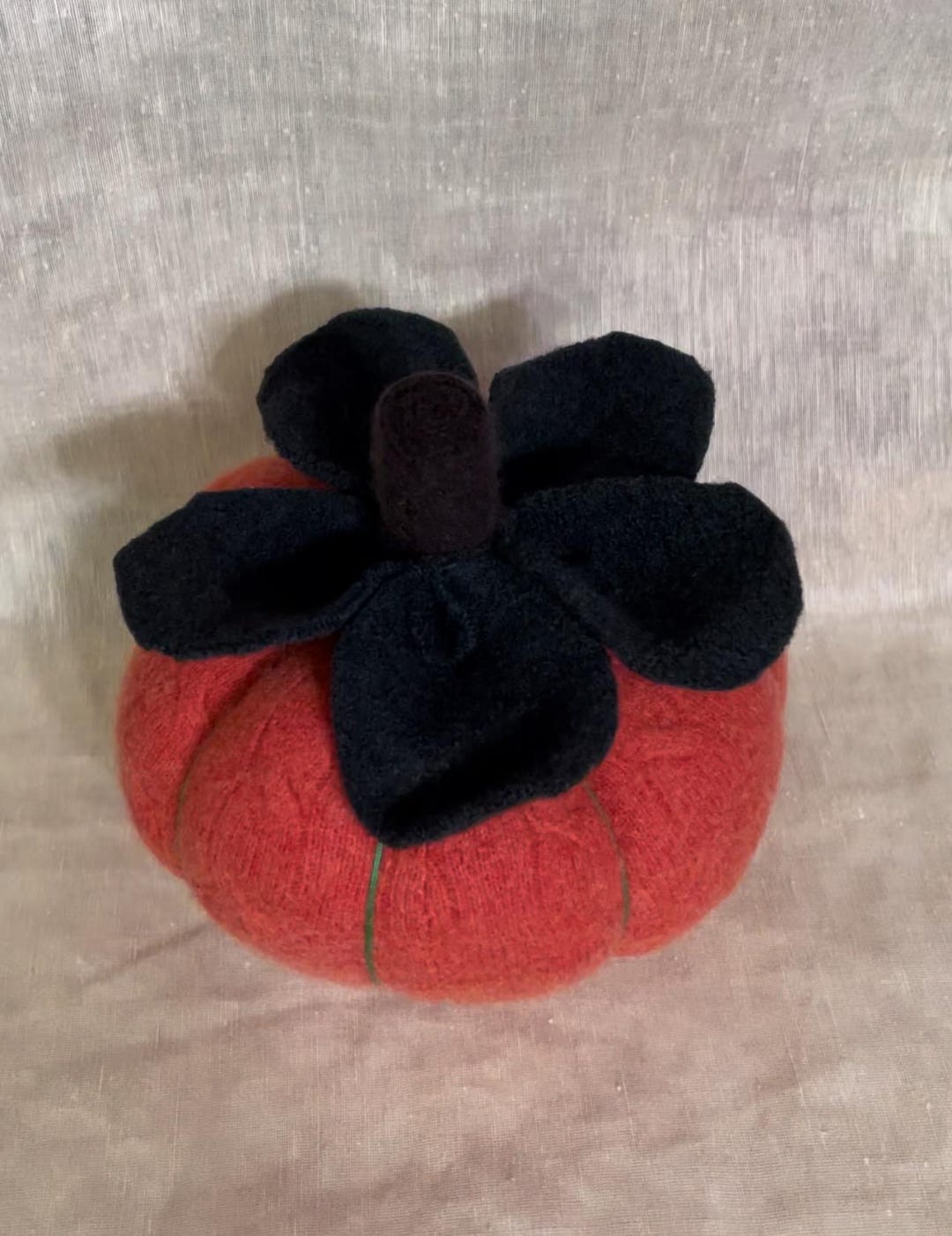 Giant Pumpkin Pin Cushion Felted Cashmere Hand Sewn Orange Pumpkin ...