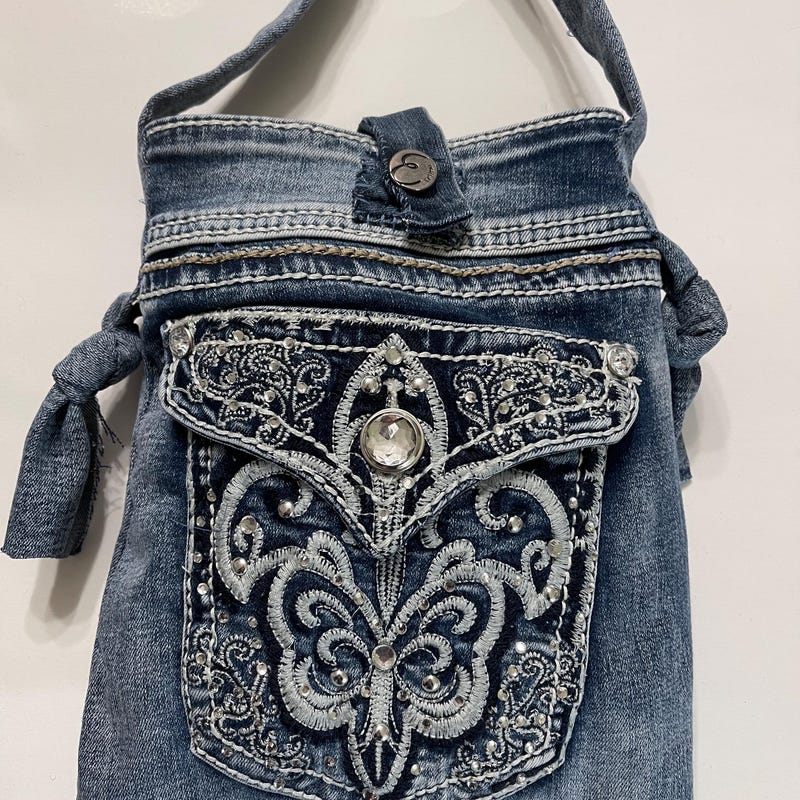 Blue Jean Purse - Etsy