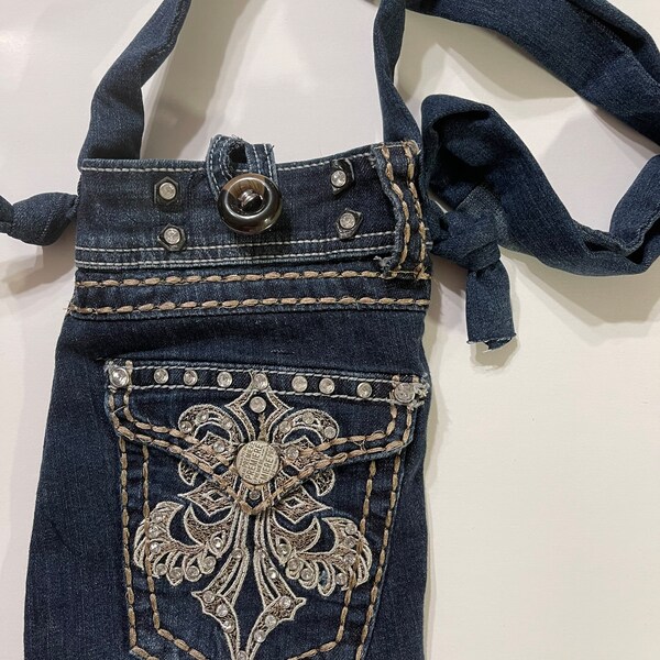 Blue Jean Purse - Etsy