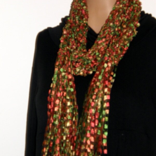 Ribbon Yarn Scarf - Etsy