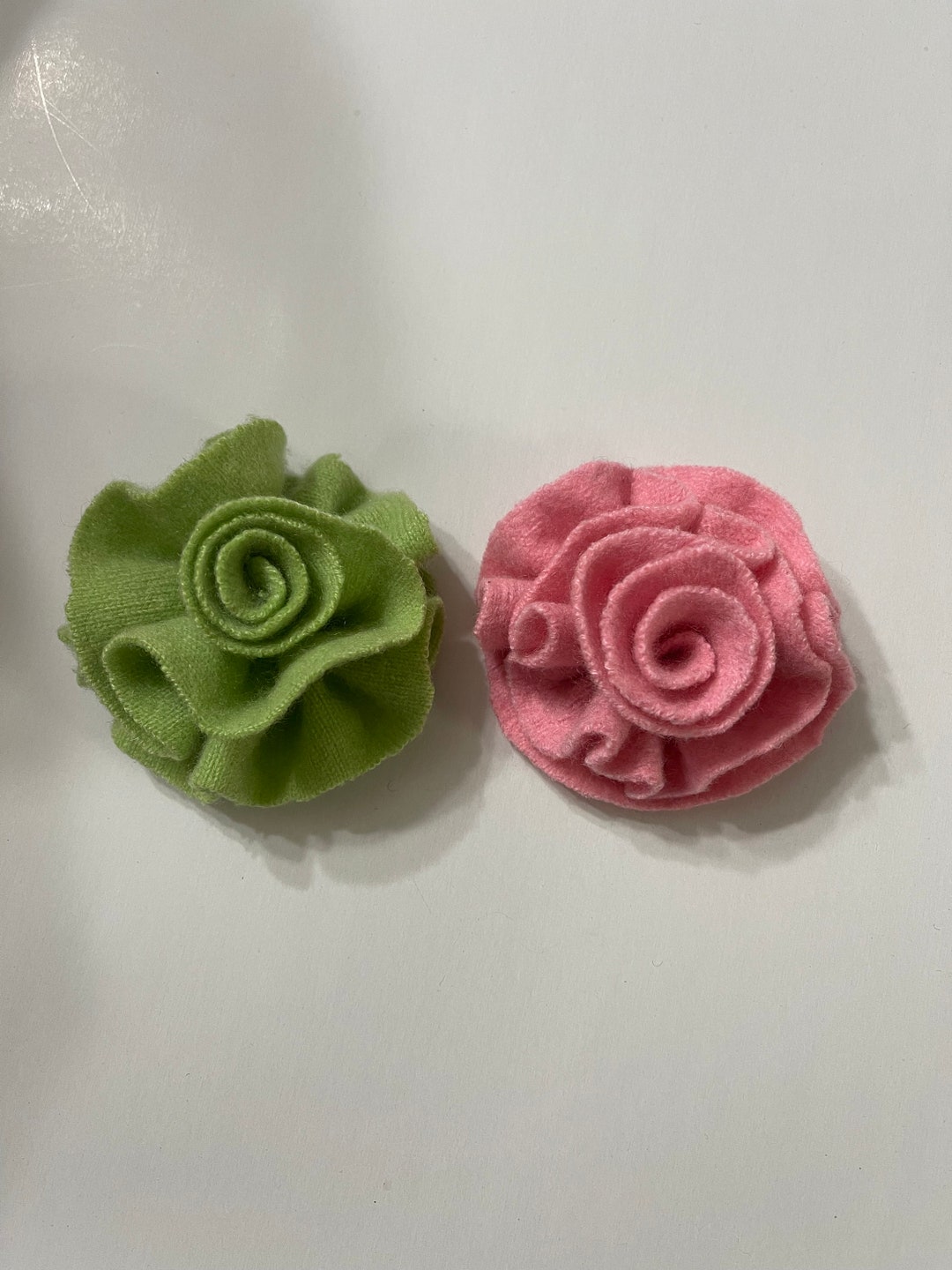 Lime Green Coral Felted Cashmere Flower Brooch Accessory Brooch ...