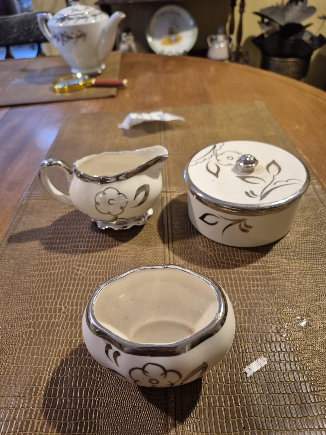 Three Piece Vintage Set of Lancaster and Sandland Pieces. Sugar Bowl ...