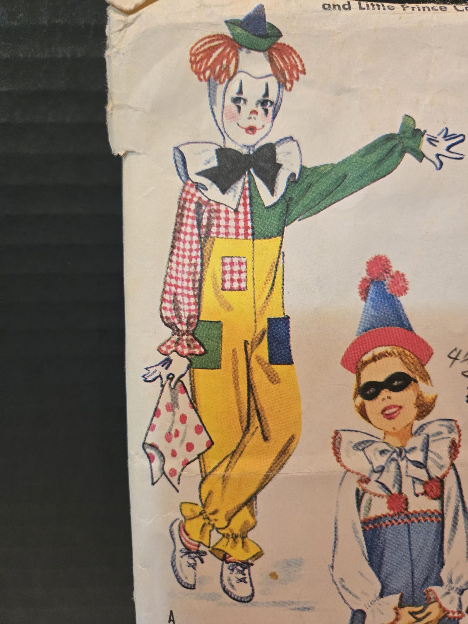 Mccall's 2459 Children's Devil, Clown and Prince Costume Patterns. Size ...