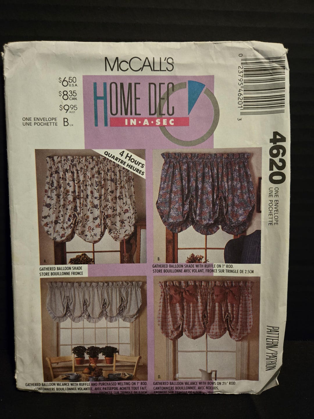 Simplicity Mccall's Window Valance 4620/4621/8374/7727 or Child's ...