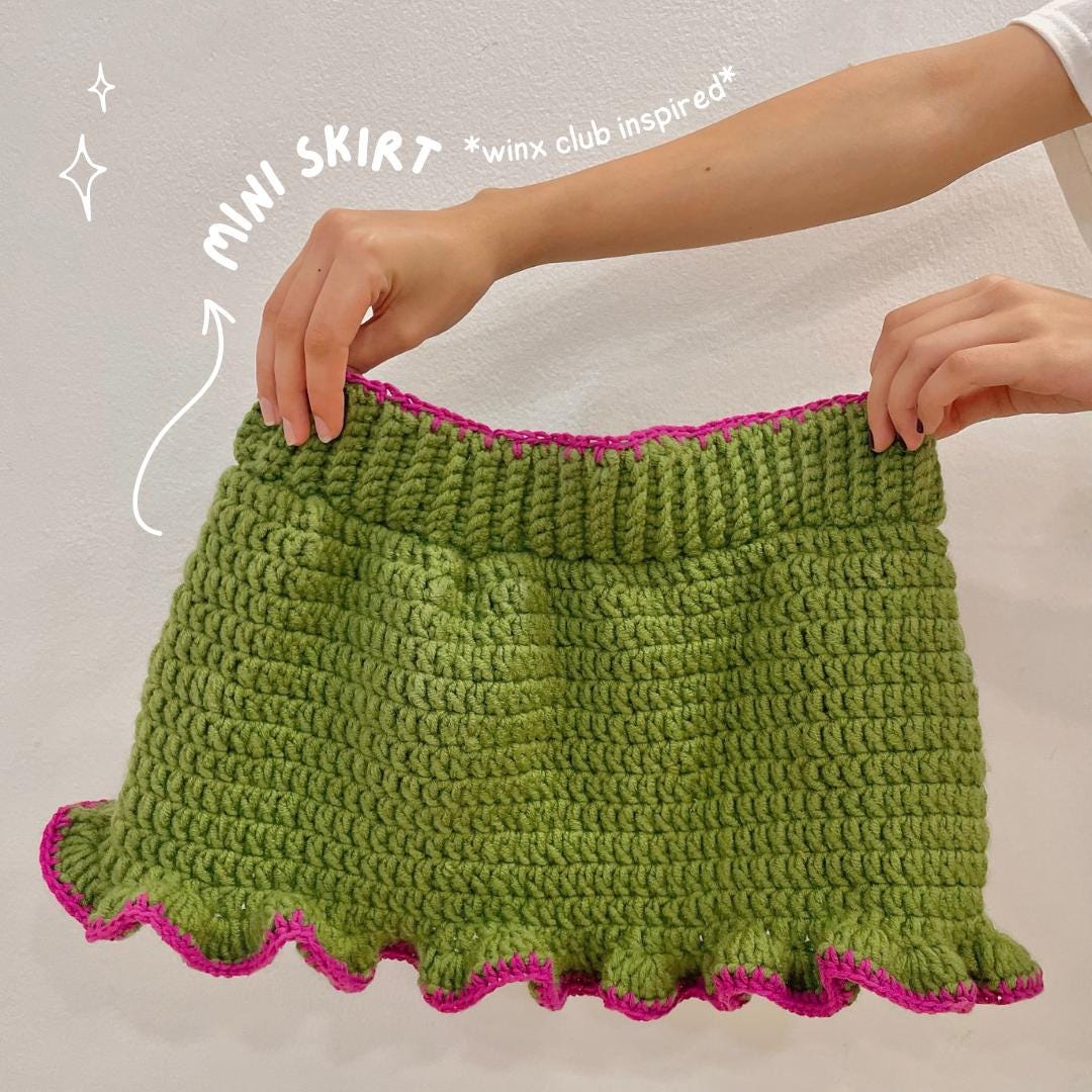 Winx Club-inspired Crochet Mini Skirt Pattern | Fairy Tailored Ruffled ...