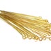 Gold Plated Over Brass Eye Pins Eye Head Pins Wire Wrapping - Etsy