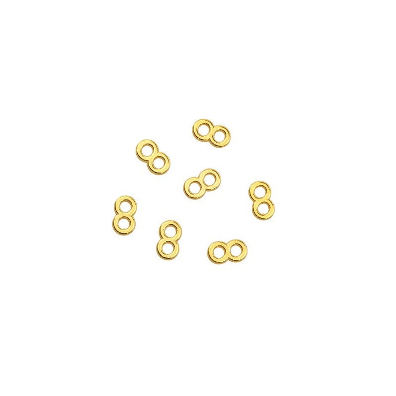 24K Gold Plated Double Loop Infinity Connector, Bead Separator, Clasp ...
