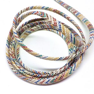 Beige Fabric Flat Cotton Cord, Flat Cotton Rope, Ethnic Design Cord ...