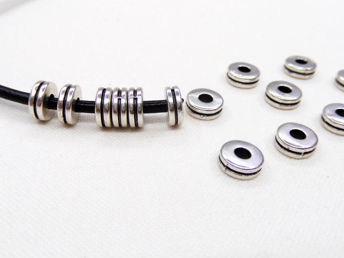 Silver Plated Cast Metal Washers Spacer Beads Tiny Metal - Etsy