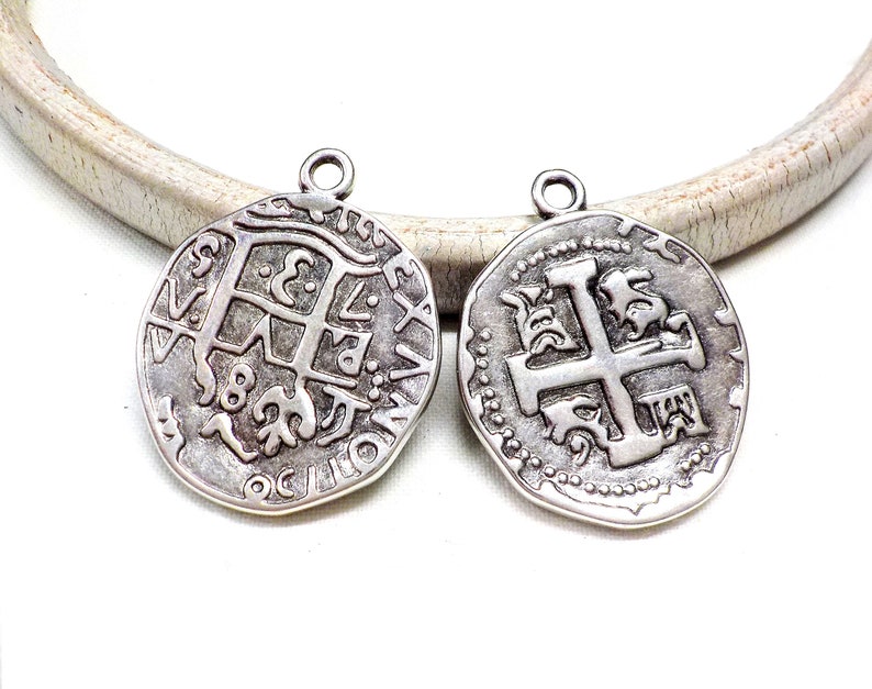 Silver Plated Round Cross Pendant Double Sided Cross Pendant - Etsy