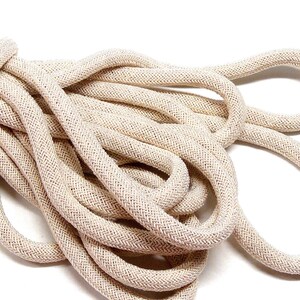 Ivory off White Braided Rope Cord, Semisoft Trim Cord, Artificial Silk ...