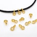 Gold Bail Beads, Bail Charm Holder Spacer With Loop, Cord Bails, Ring ...