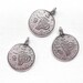 Silver Plated Coin Charm, Ethnic Round Charm, Boho Charm, Necklace ...