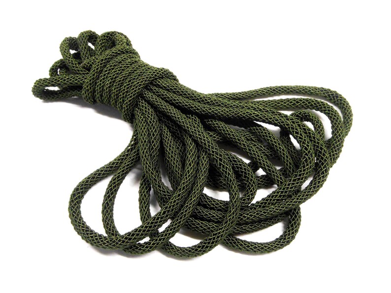 Dark Green Olive Green Braided Oval Rope Cord Semisoft Trim - Etsy