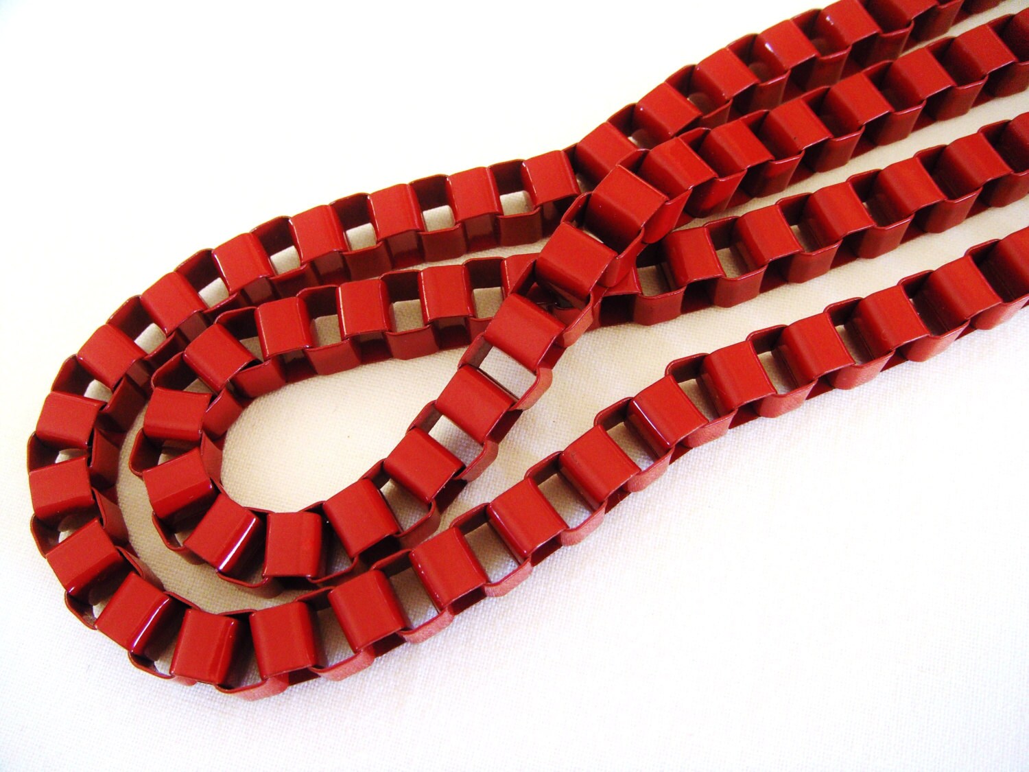 Red Venetian Box Chain Stainless Steel Chain Colored Chain | Etsy