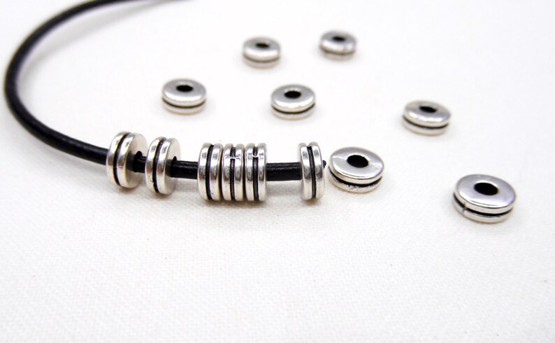 Silver Plated Cast Metal Washers Spacer Beads Tiny Metal - Etsy