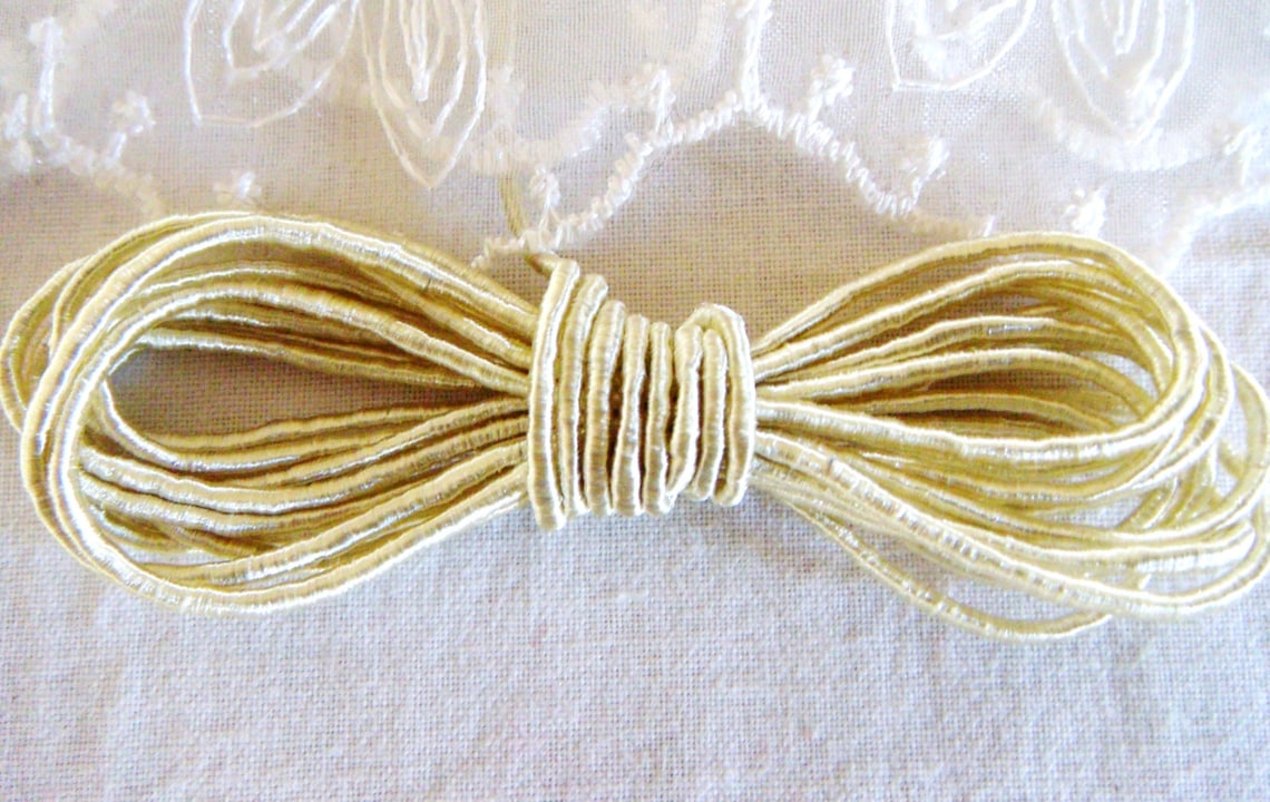 Wrapped Silk Satin Cord Ivory Satin Cord Soutache Wrapped | Etsy