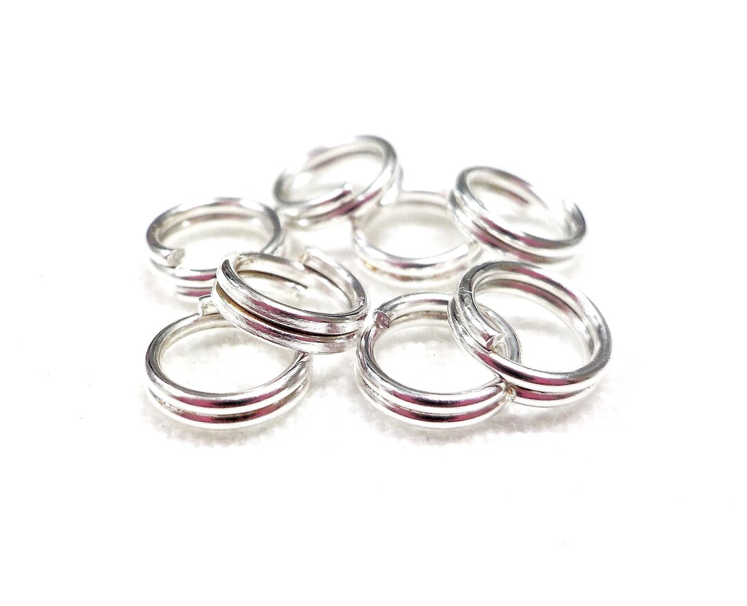 Split Rings, Silver Plated Over Iron, Double Loop Jump Rings, Small ...