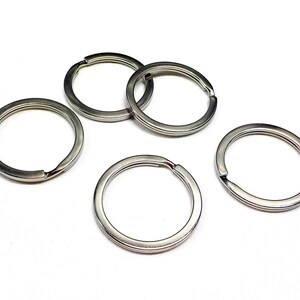 Silver Tone Split Key Rings, Large Round Key Rings, Stainless Steel ...